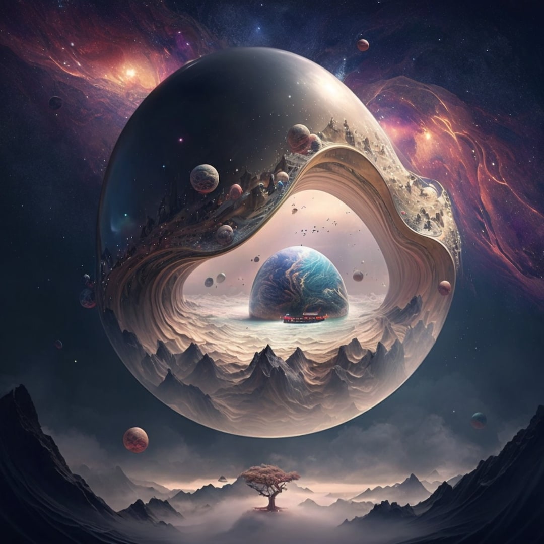 Universe Rebirth, Digital Art Print, AI Generated, Wall Art, 1:1, AI ...