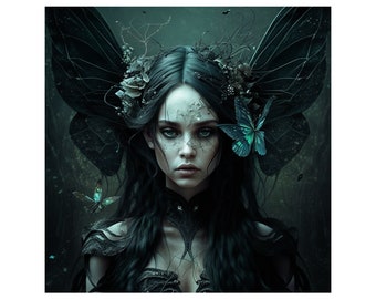 Dark Fairy Digital Download Gothic Fantasy AI Art Print - Etsy