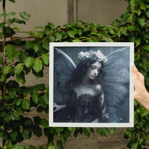 Dark-haired Beautiful Gothic Fairy, Digital Art Print, Dark Arts, Gift ...