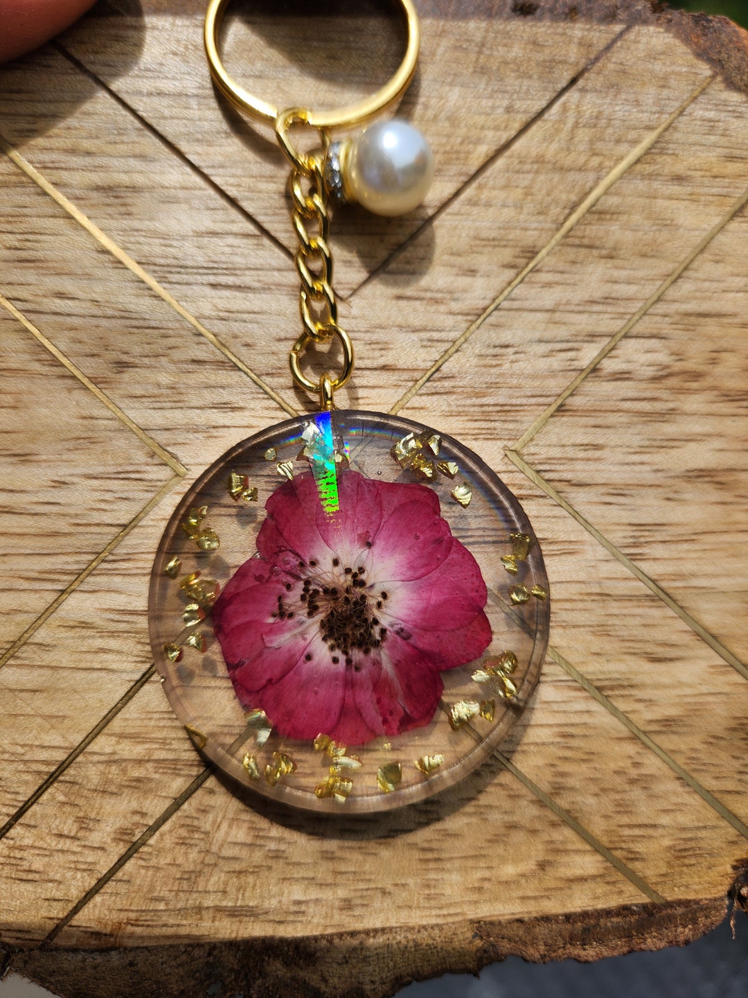 Botanical Beauty: Real Flower Shaped Keychain – Choose From an Array of ...