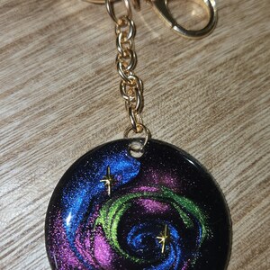 Galaxy Resin Keychain - Color Changing! Each One is Unique, One-of-a ...