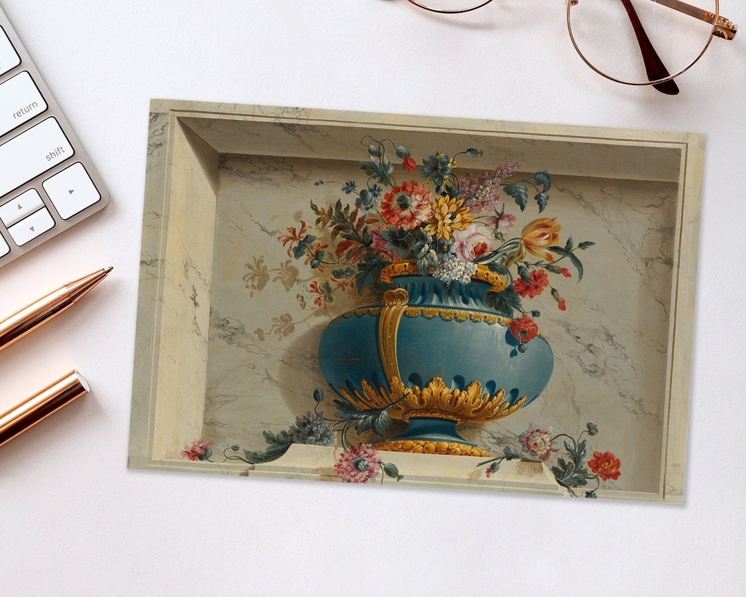 Postcard of Vase of Flowers in a Niche | 4" X 6" Black Back - Etsy