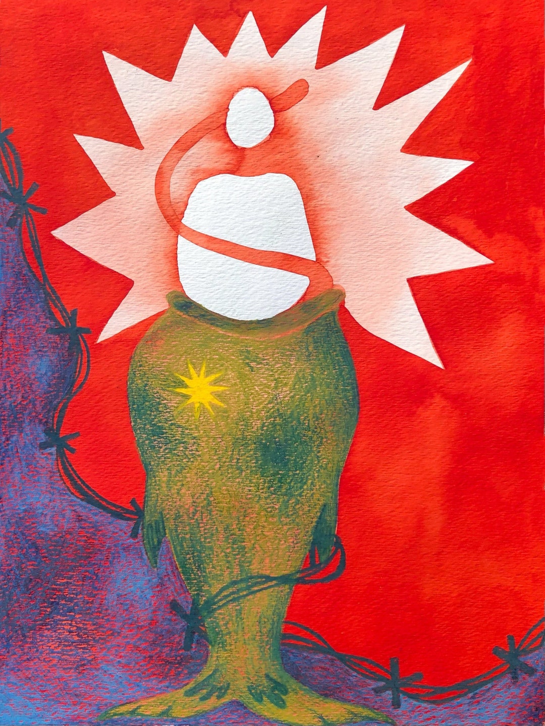 The Ancient Fish Watercolor Art Print - Etsy
