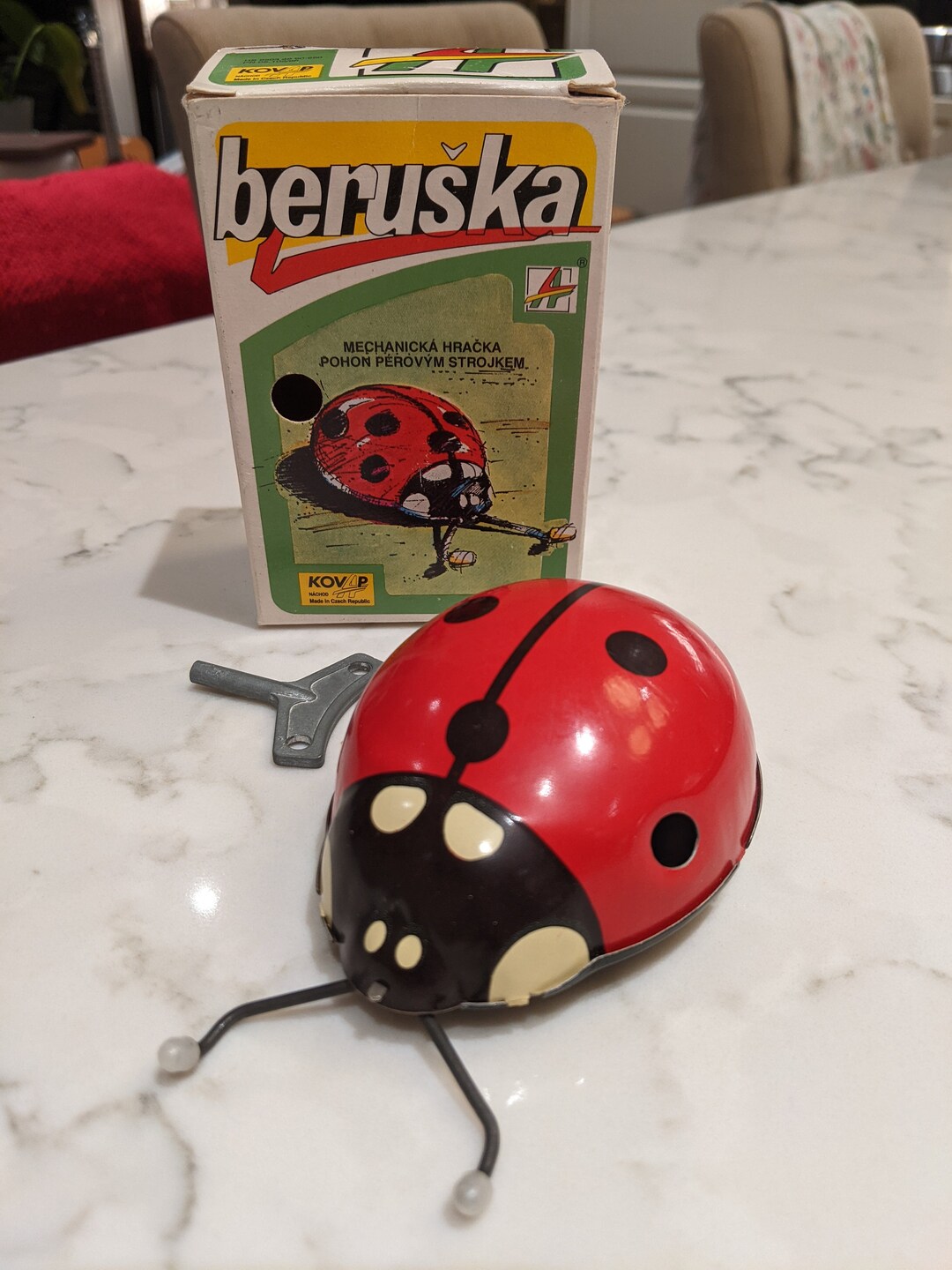Vintage Beruska Mechanical Wind up Ladybird Metal Toy in Box - Etsy