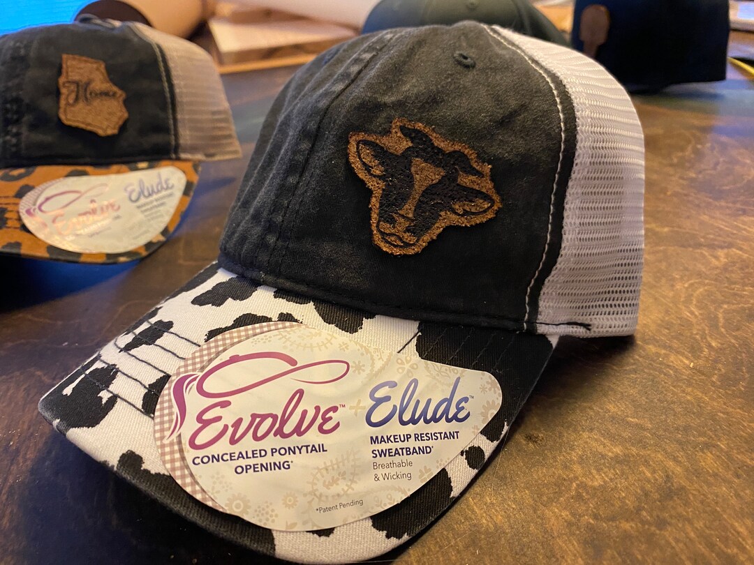 Womens Mesh Back Print Cap With Cork Patch Your Logo Image - Etsy