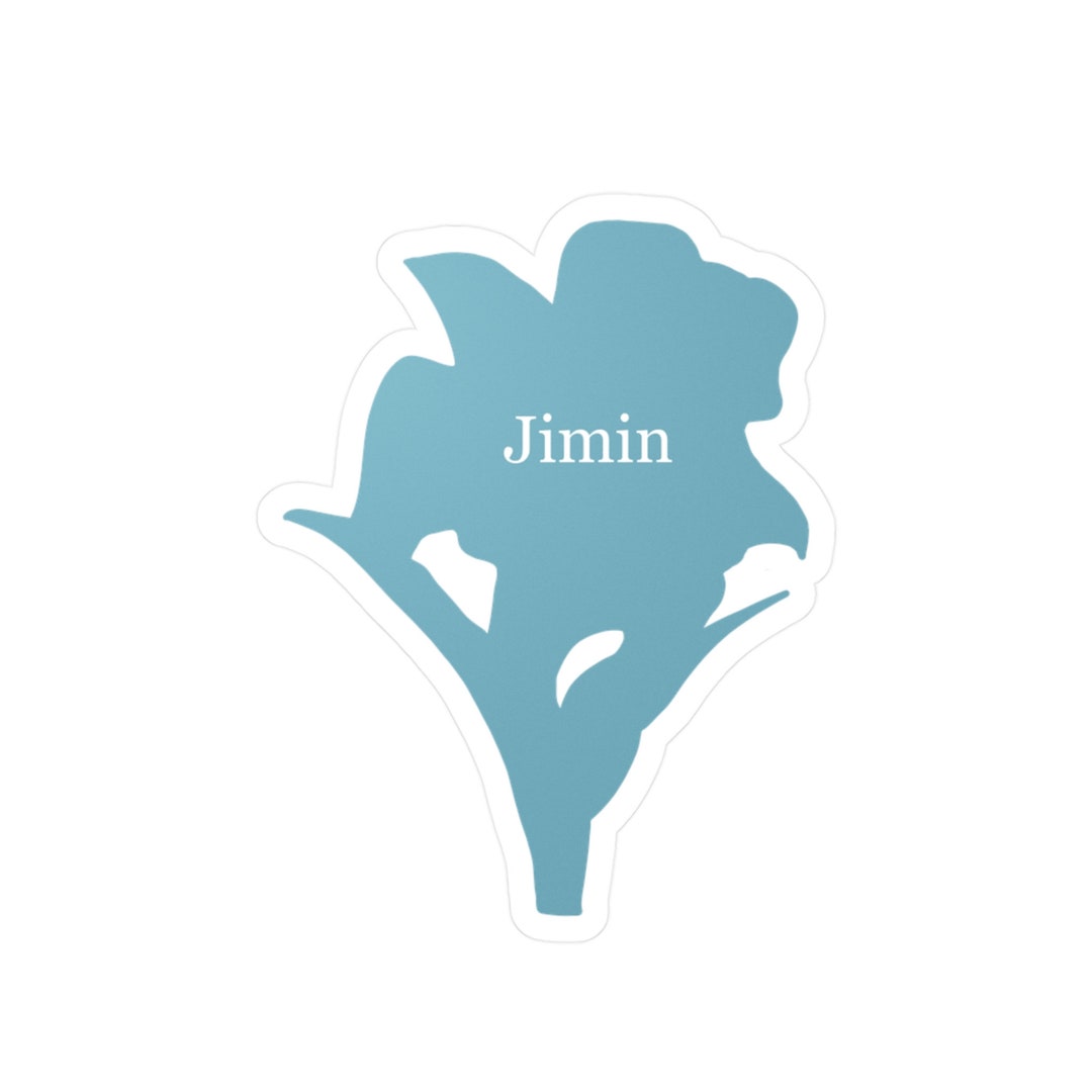 Jimin Smeraldo Flower Vinyl Sticker Decal - Etsy
