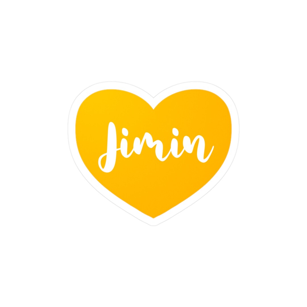 BTS Jimin Heart Vinyl Sticker - Etsy