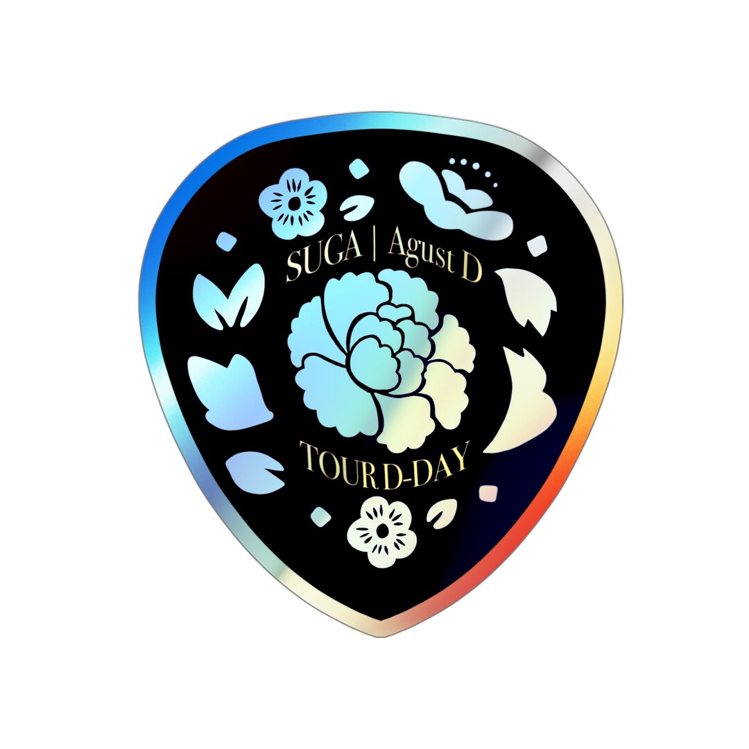 Suga Agust D D-day Guitar Pick Holographic Die-cut Stickers - Etsy