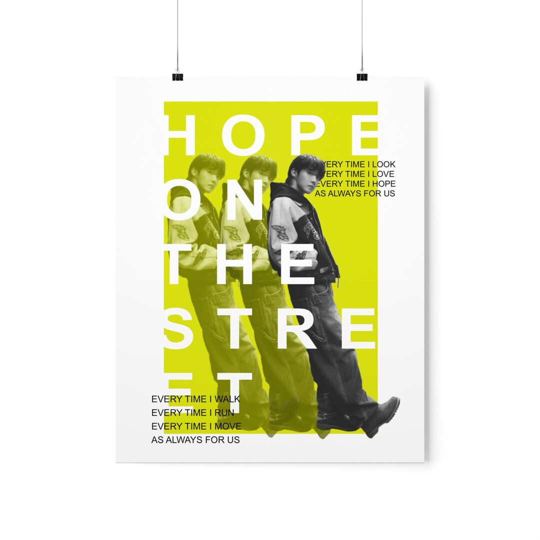 J-hope Hope on the Street Art Print Poster, BTS Poster, BTS Wall Art ...