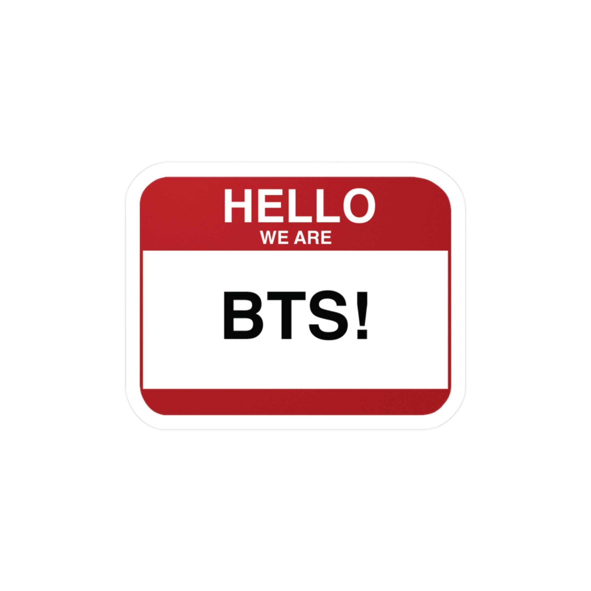 Hello We Are BTS! Vinyl Sticker Decals - Etsy