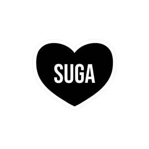 BTS Suga Bias Heart Vinyl Sticker - Etsy