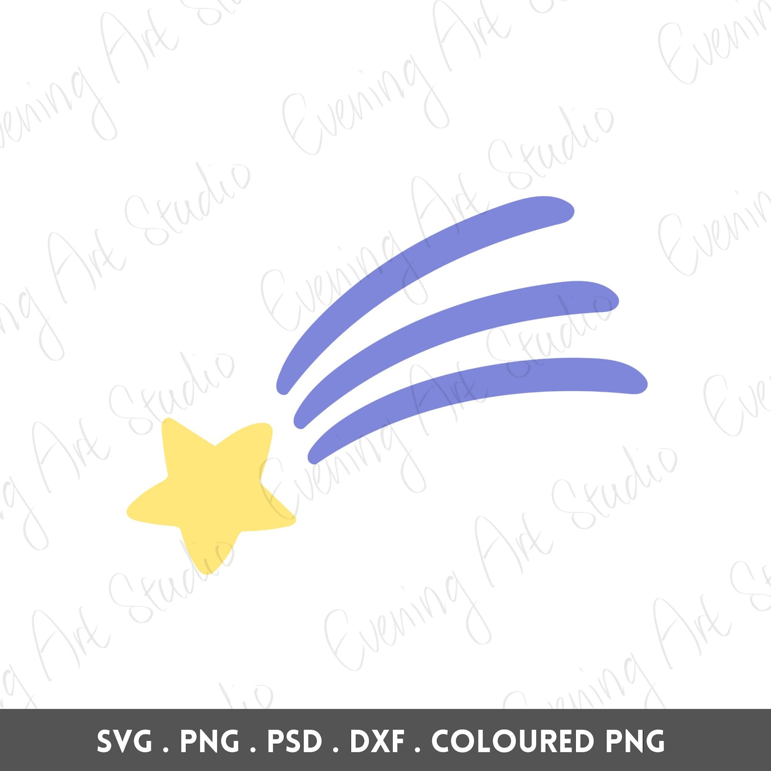 Shooting Star Clipart, Vector Cut Files, SVG Cut File, Shooting Star ...
