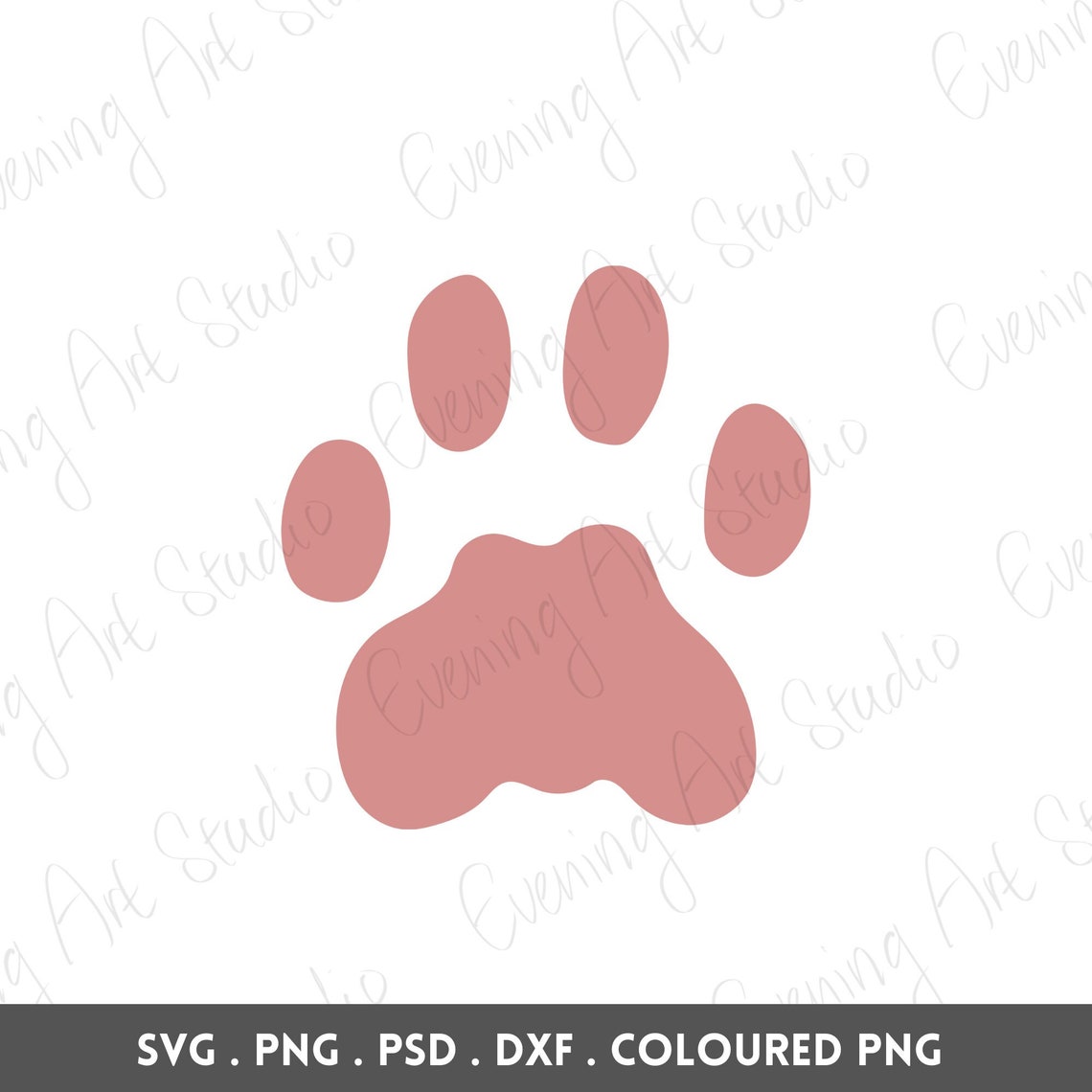 Paw Print Clipart, Paw Print SVG, Paw Print Sticker, Paw Print PNG - Etsy