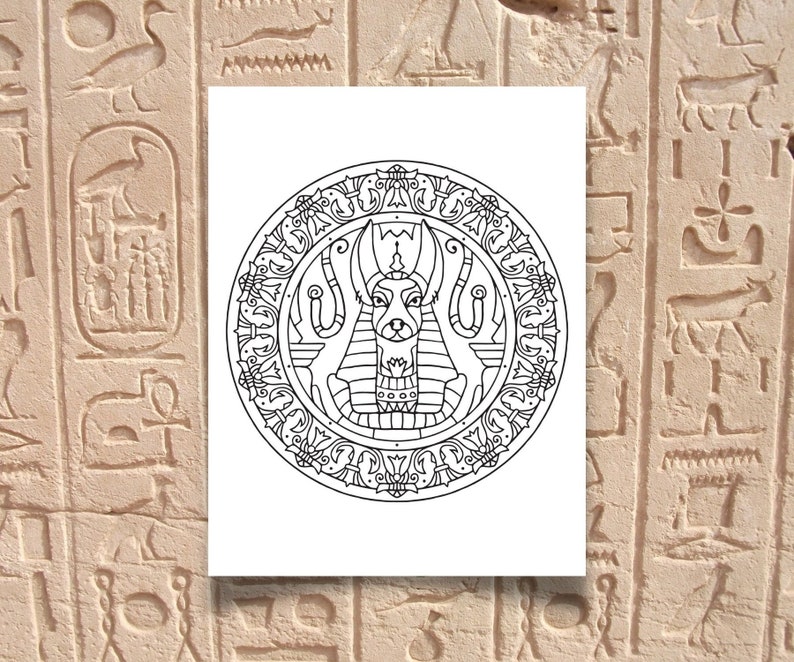 6 ANCIENT EGYPT Mandala Printable Coloring Pages | Digital Download - Etsy