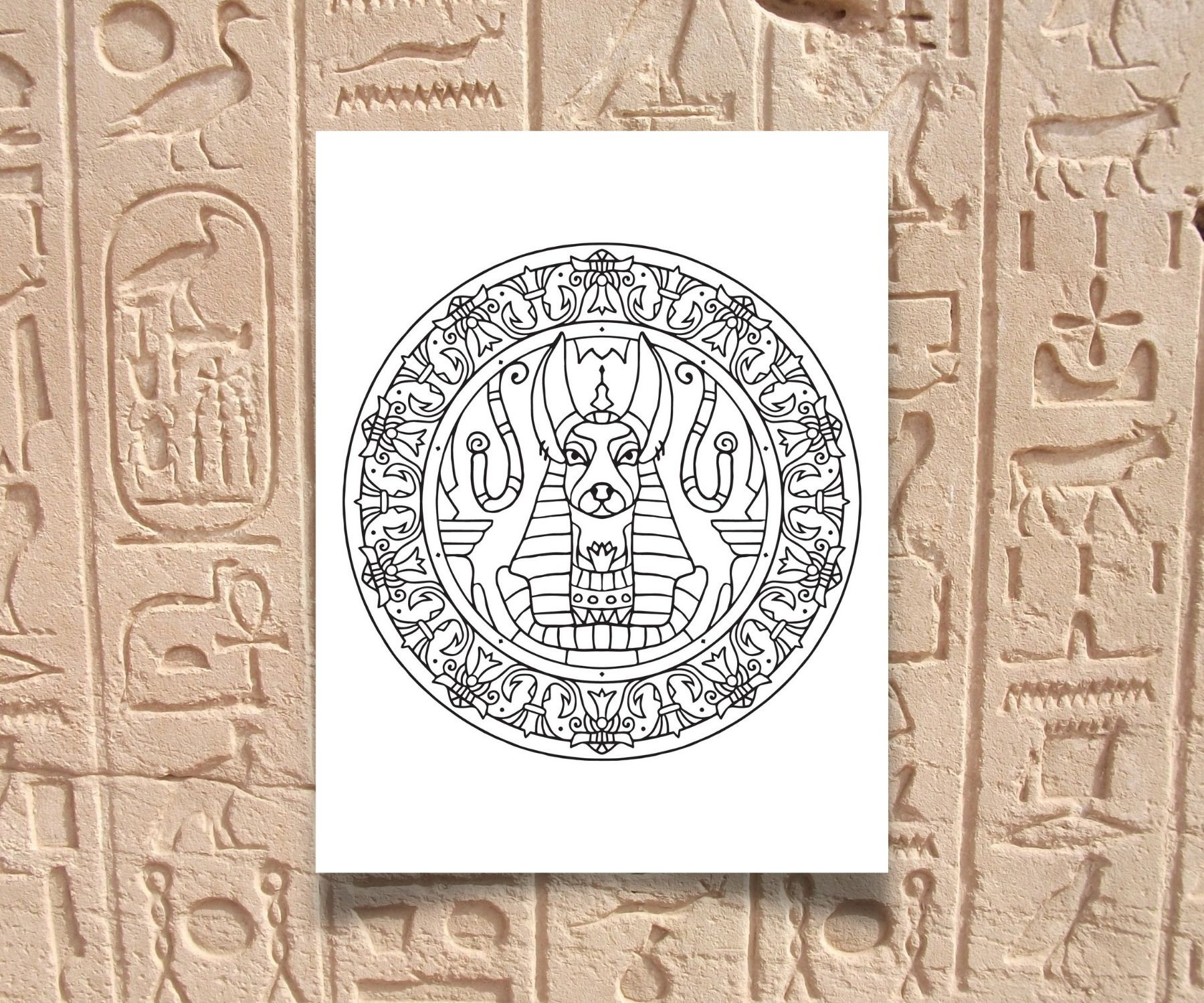 6 ANCIENT EGYPT Mandala Printable Coloring Pages Digital Download - Etsy