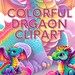 Rainbow Dragon Sublimation Clipart, 3 PNG Images High Resolution, 300 ...