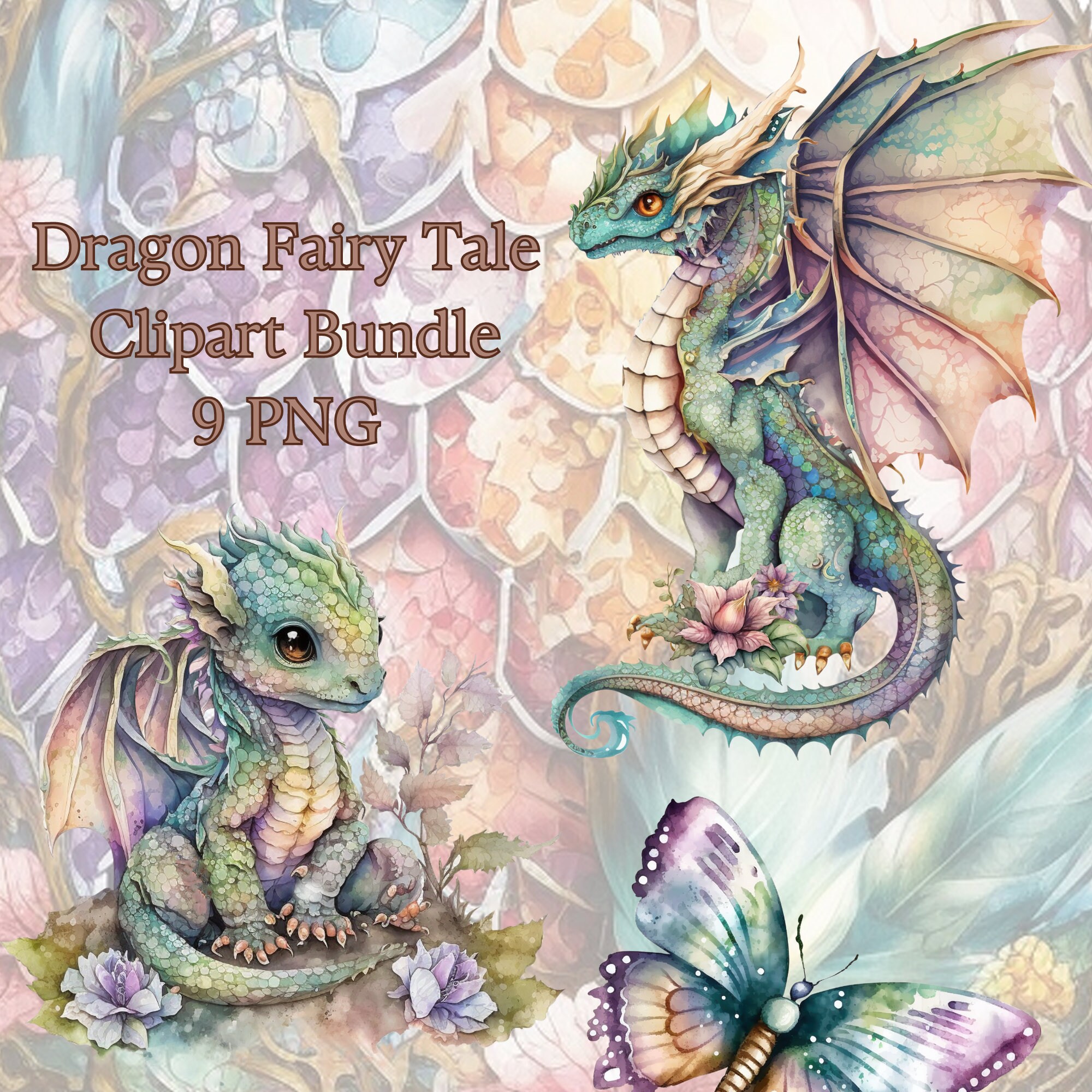 Dragon Fairy Tale Clipart Bundle 9 PNG Includes Magic - Etsy UK