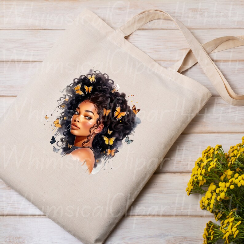 Beautiful Black Women Clip Art African Girl Png Black - Etsy