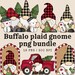 Buffalo Plaid Gnome Cool Gnome Gift Christmas Gnomie Clip Art Holiday ...