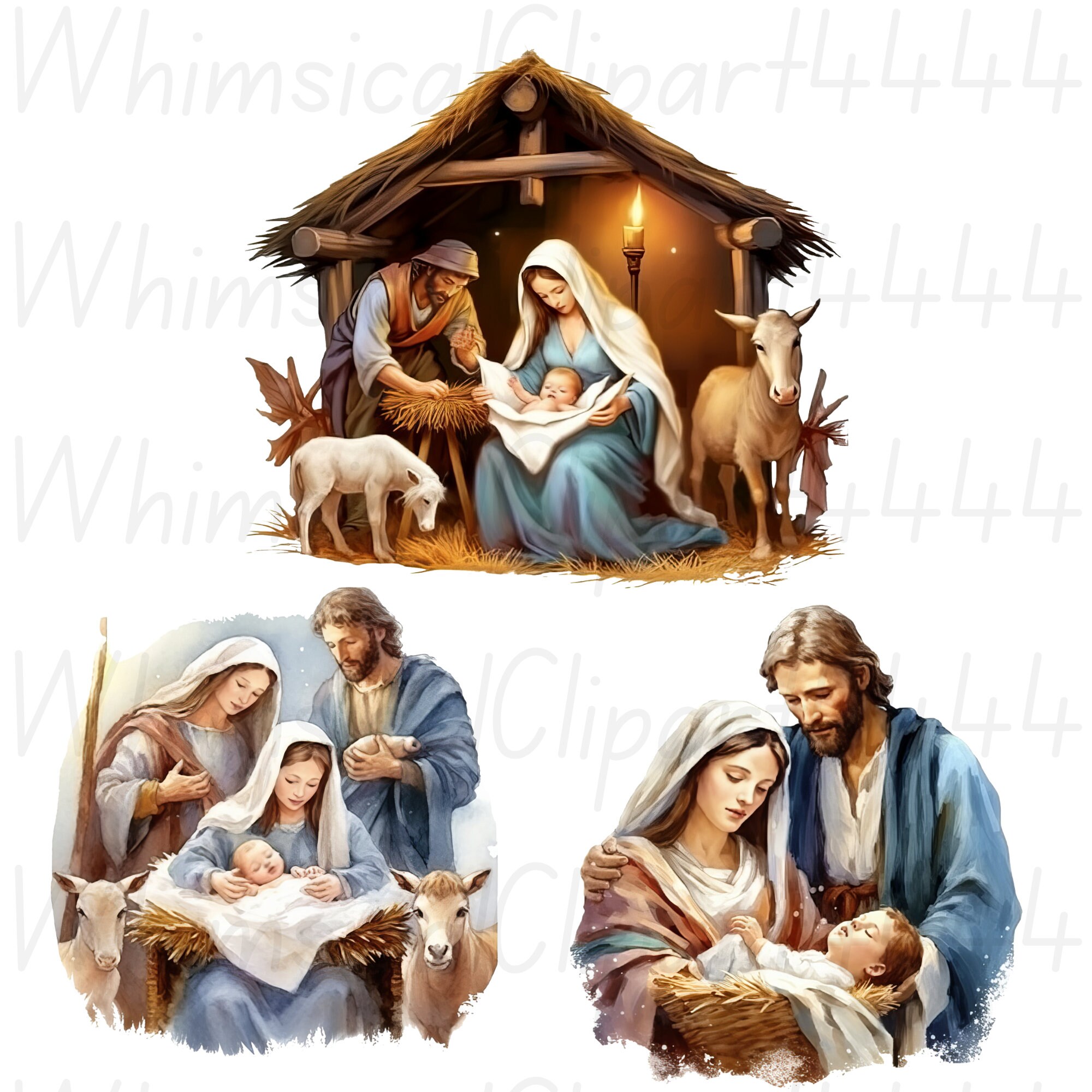 Baby Jesus Birthday Image Mary and Joseph Wall Art Holy - Etsy