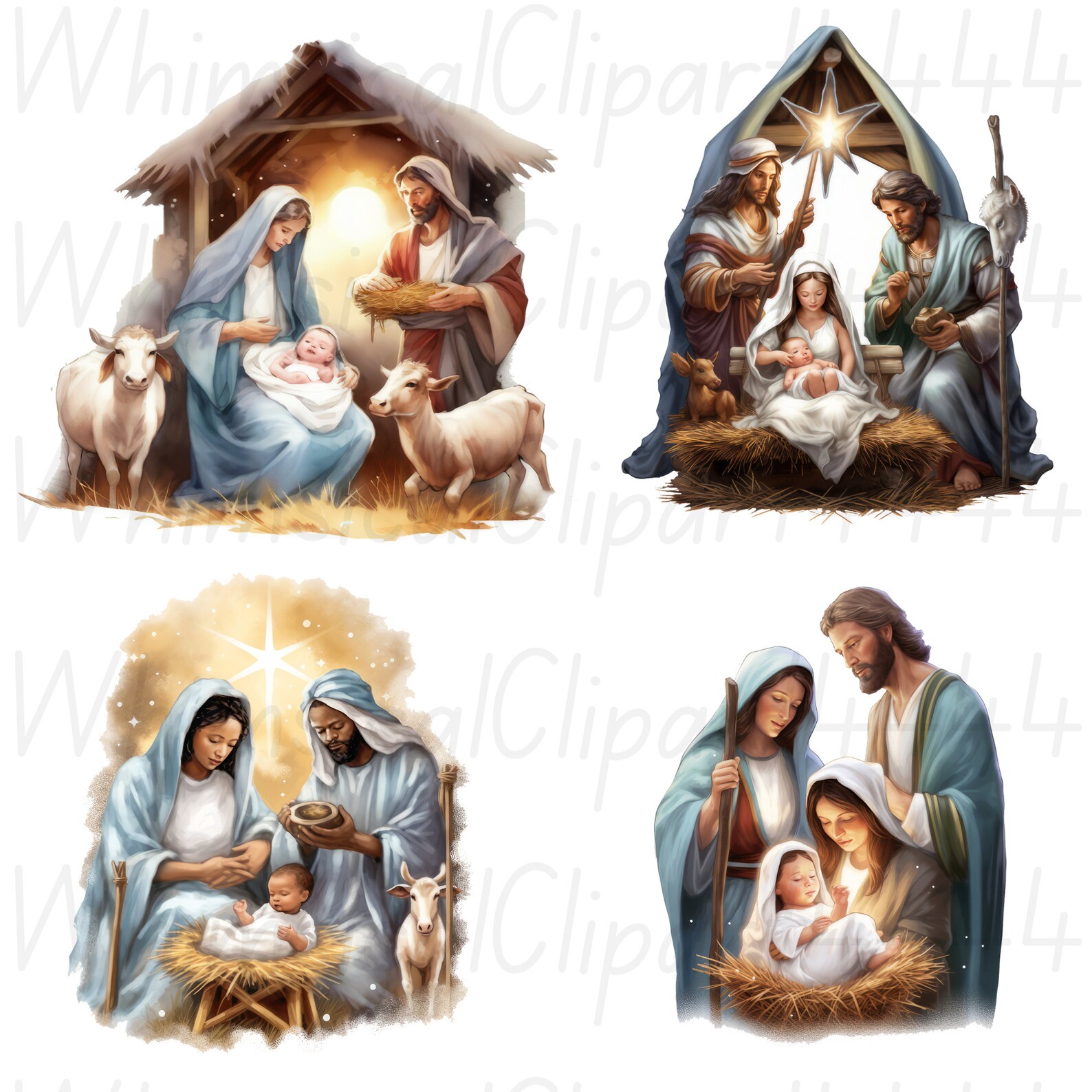 Baby Jesus Birthday Image Mary and Joseph Wall Art Holy Shepherd ...