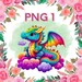Rainbow Dragon Sublimation Clipart, 3 PNG Images High Resolution, 300 ...