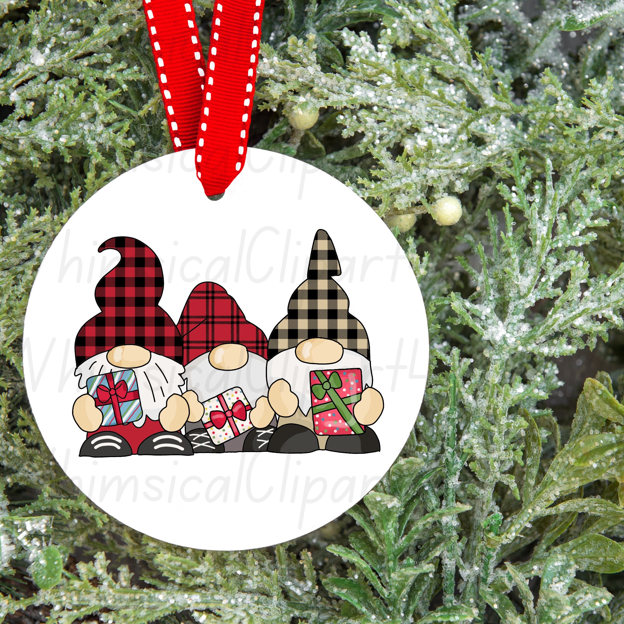 Buffalo Plaid Gnome Cool Gnome Gift Christmas Gnomie Clip Art Holiday ...