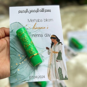 Moroccan Henna Card, Henna Night, Guest Gift Bridesmaid, Custom Save ...