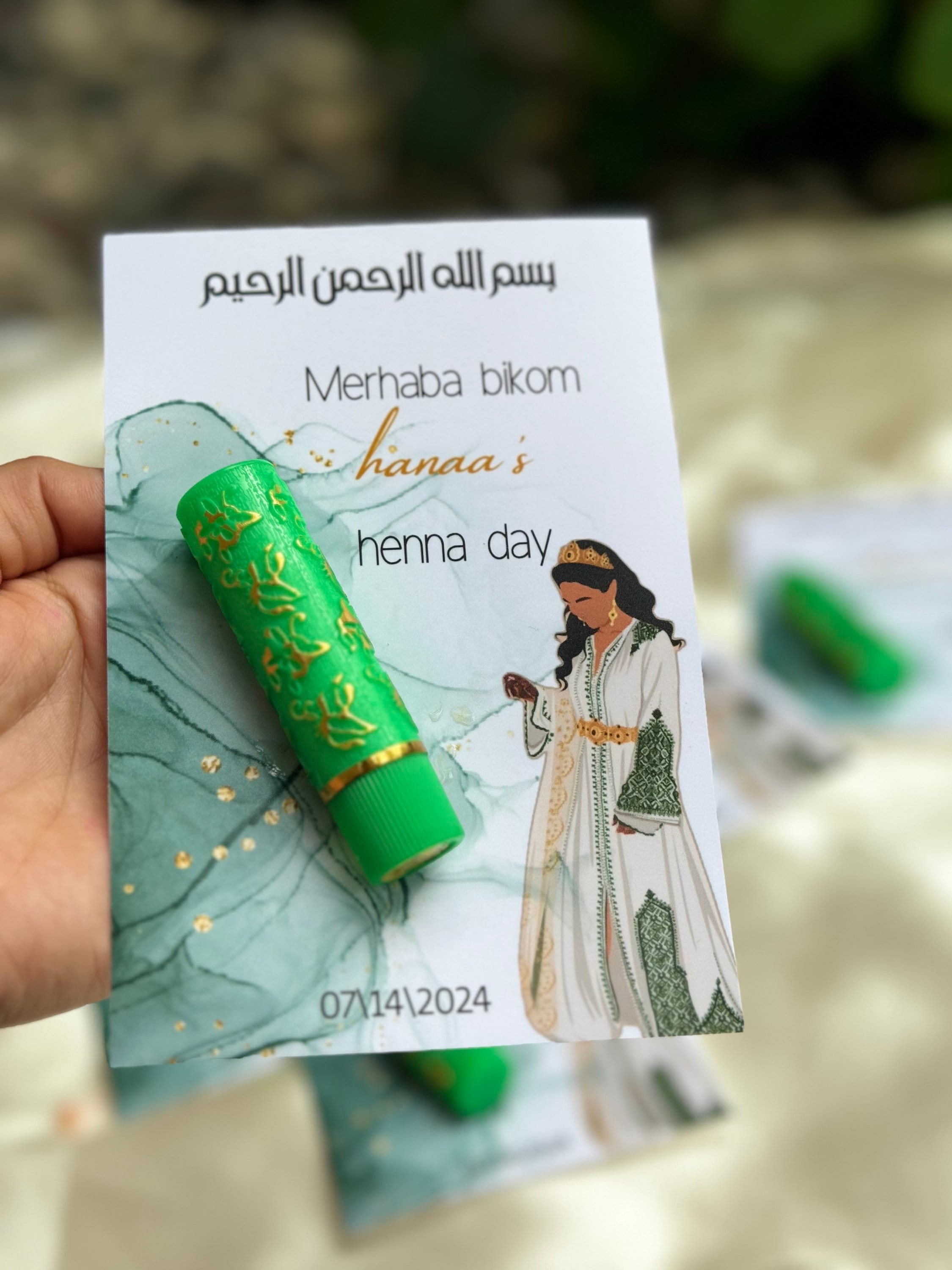 Moroccan Henna Card, Henna Night, Guest Gift Bridesmaid, Custom Save ...