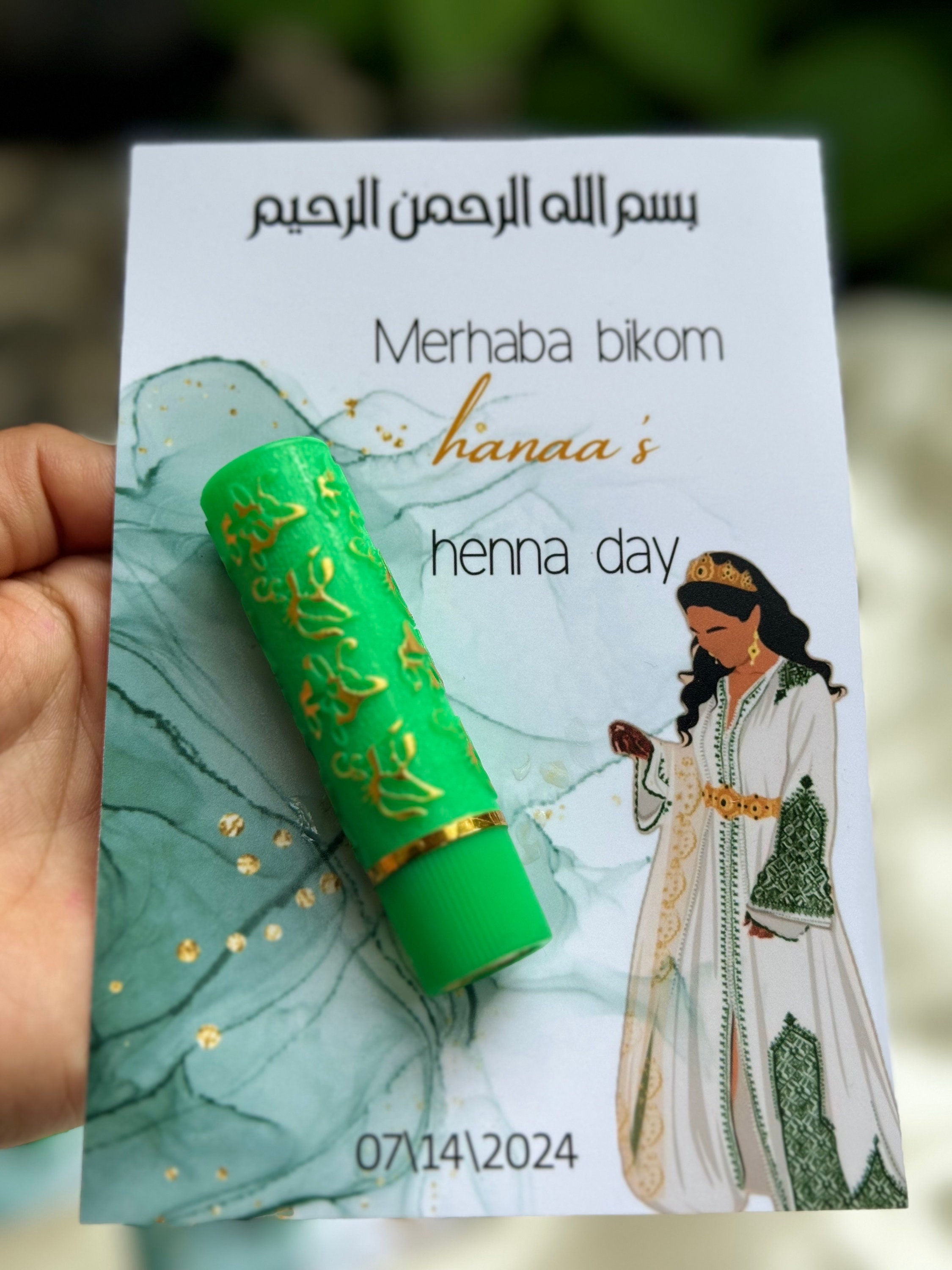 Moroccan Henna Card, Henna Night, Guest Gift Bridesmaid, Custom Save ...