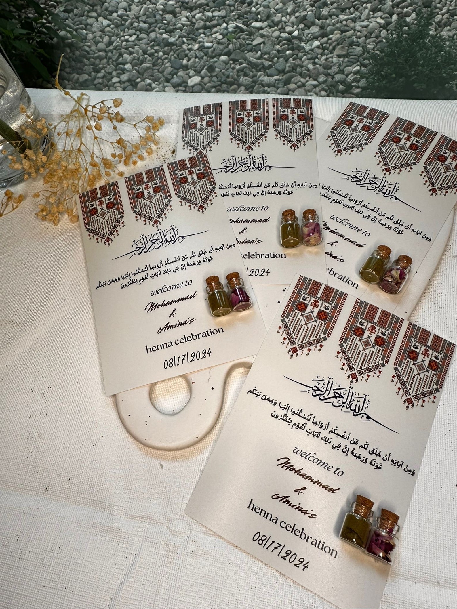 Palestine Henna Card, Henna Night, Guest Gift Bridesmaid, Custom Save ...