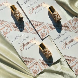 White Musk Oil Henna Favors, Palestinian Tatreez Card - Etsy