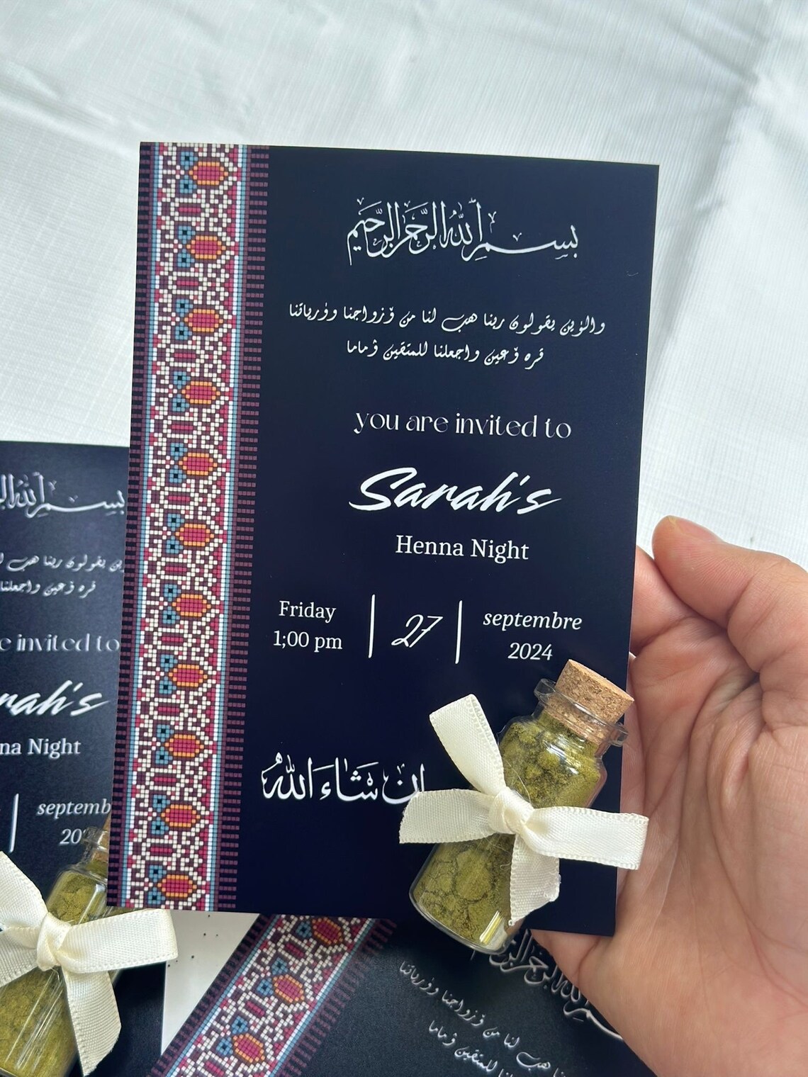 Palestine Henna Card, Henna Night, Guest Gift Bridesmaid, Custom Save ...