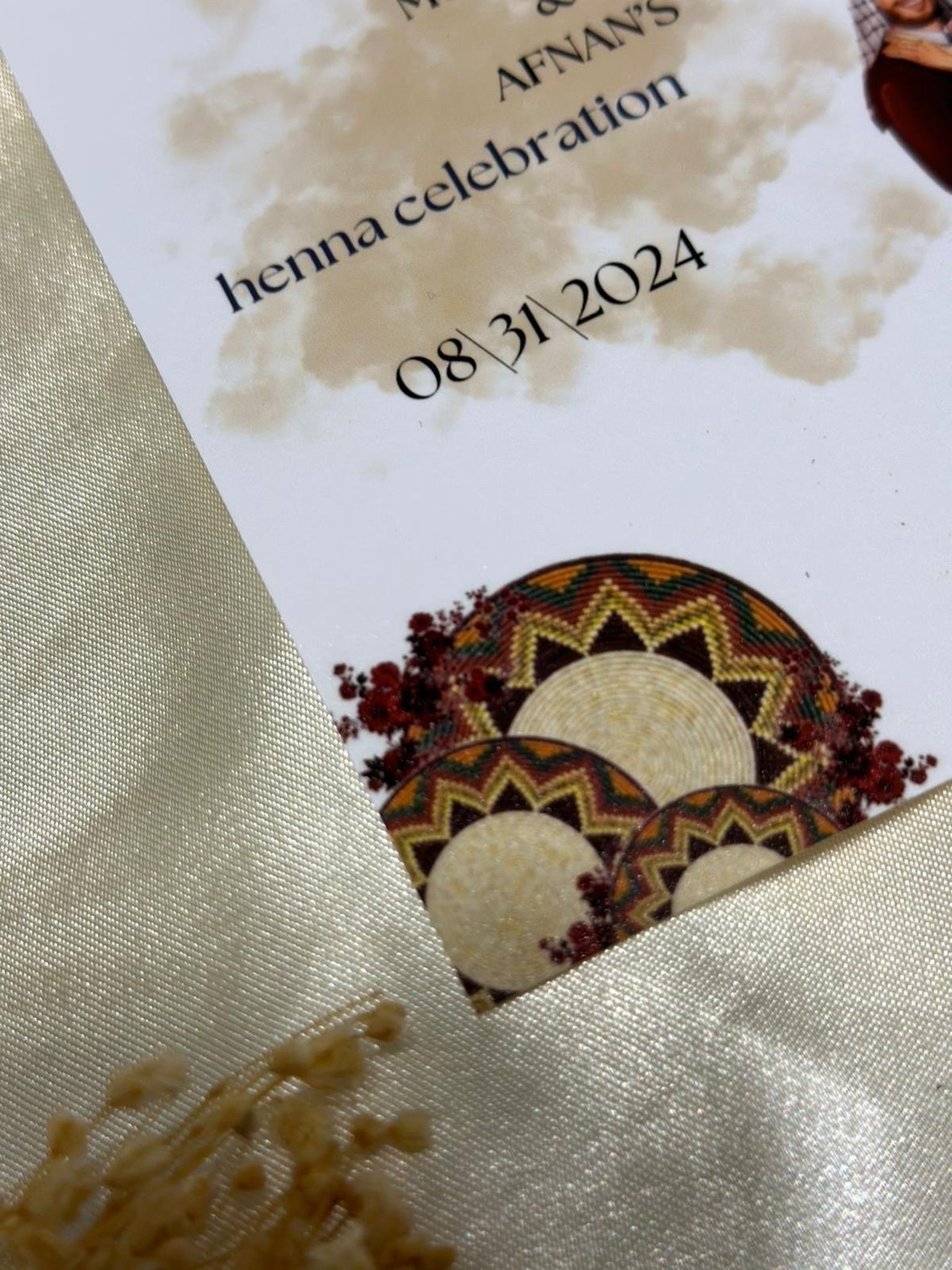 Palestine Henna Card, Henna Night, Guest Gift Bridesmaid, Custom Save ...