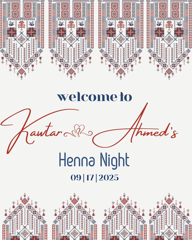 Palestine Poster Henna Wedding Sign Henna Entrance Sign Palestine Henna ...