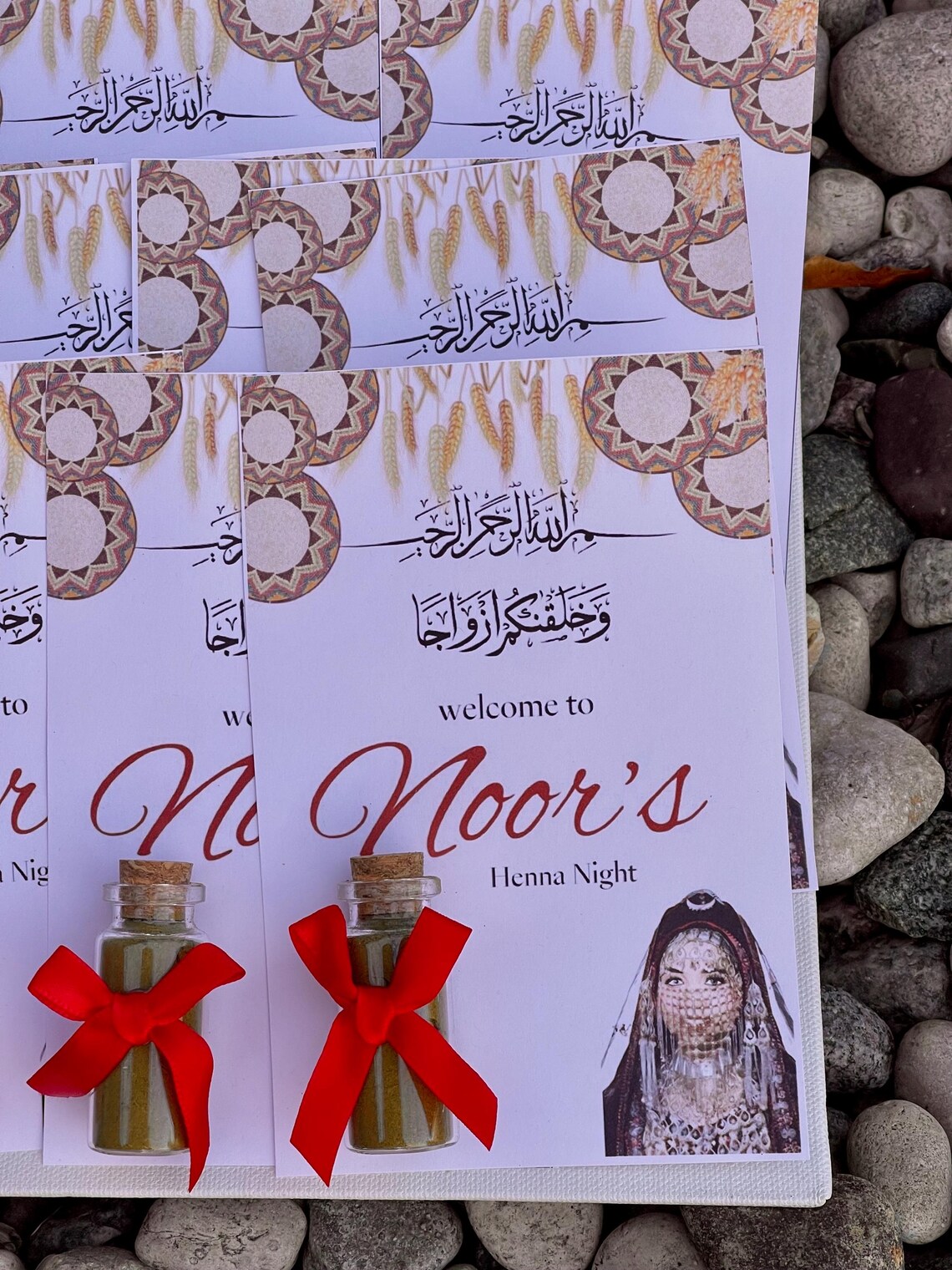 Yemeni Henna Card, Yemeni Henna Night, Guest Gift Bridesmaid, Yemani ...