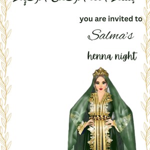Moroccan Henna Favor, Personalized Card, Indian Wedding Guest Gift - Etsy