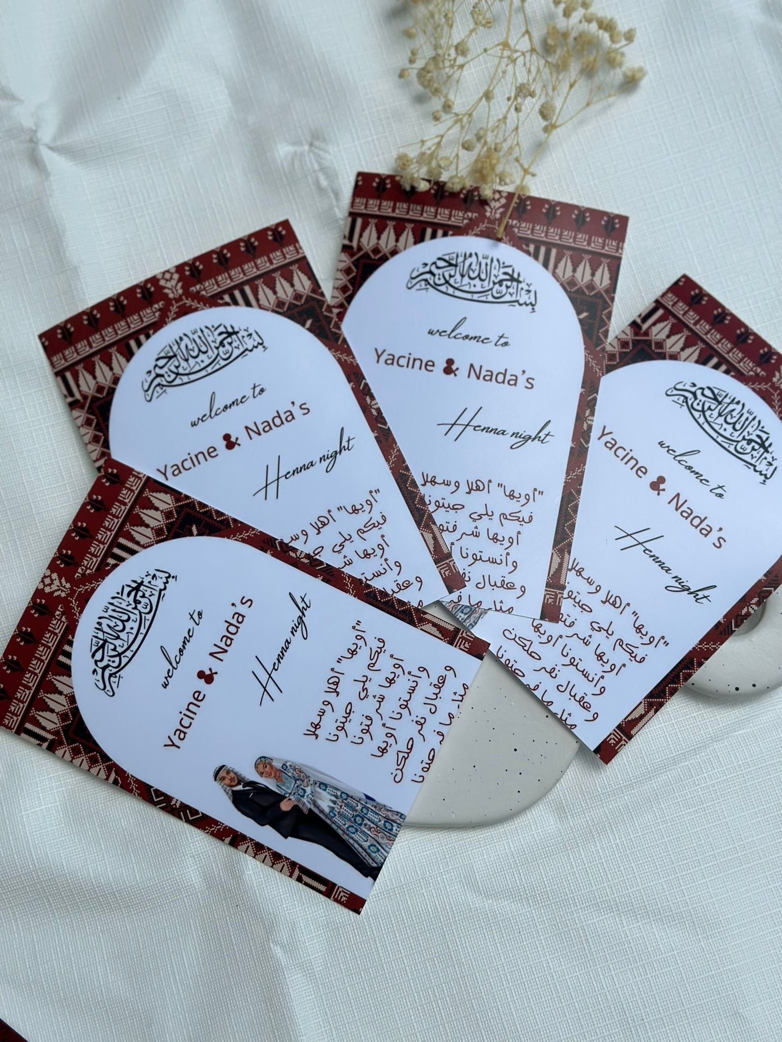 Palestine Henna Card, Henna Night, Guest Gift Bridesmaid, Custom Save ...