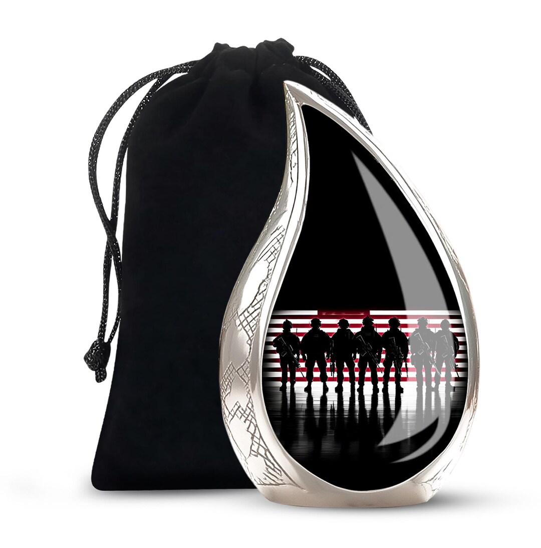 Military Tribute Cremation Urn - American Army Urn - Soldier Memorial ...