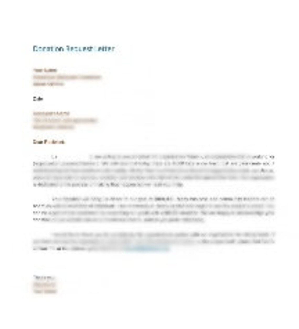 CUSTOMIZED DONOR LETTER - No Template, Donation Letter No Template ...