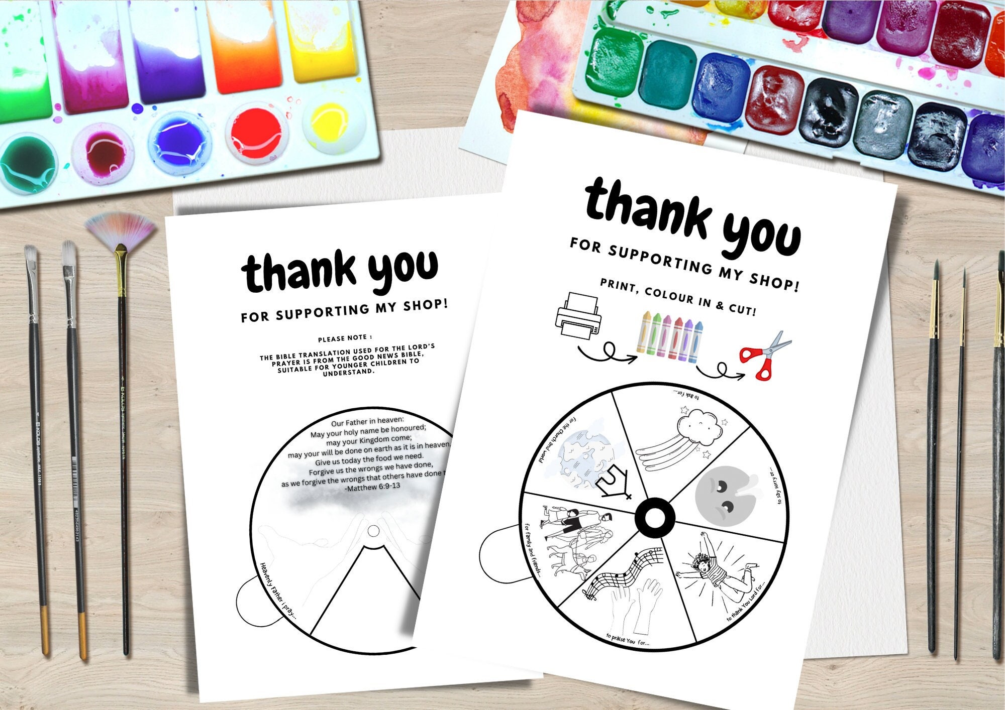 How to Pray Wheel Craft Page for Toddlers and Kids in Sunday - Etsy