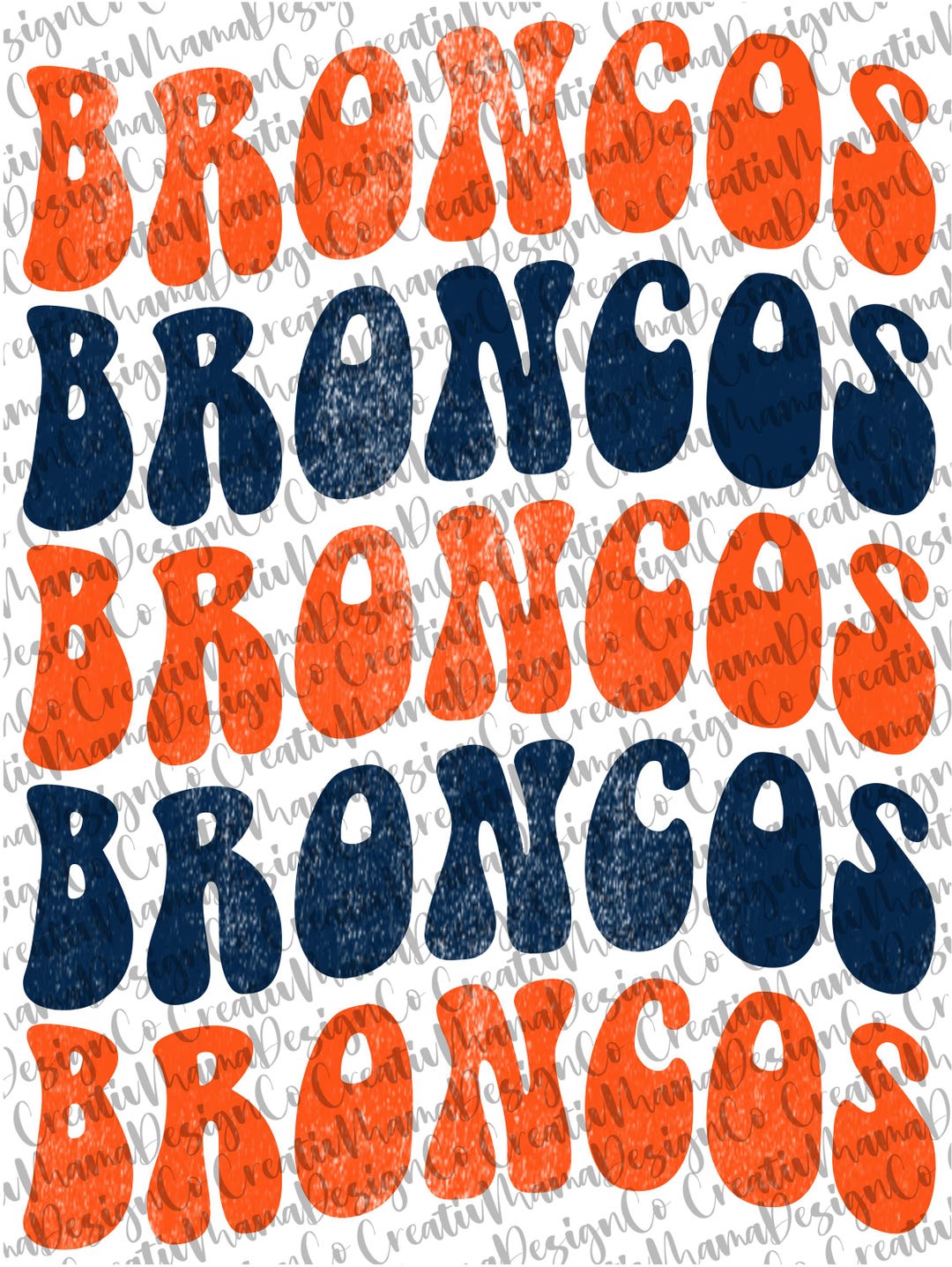 Retro Broncos PNG File - Denver Football Design (digital Download ...