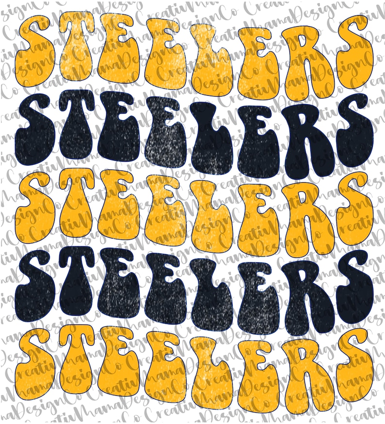Steelers Retro Design (PNG Digital File) - Etsy