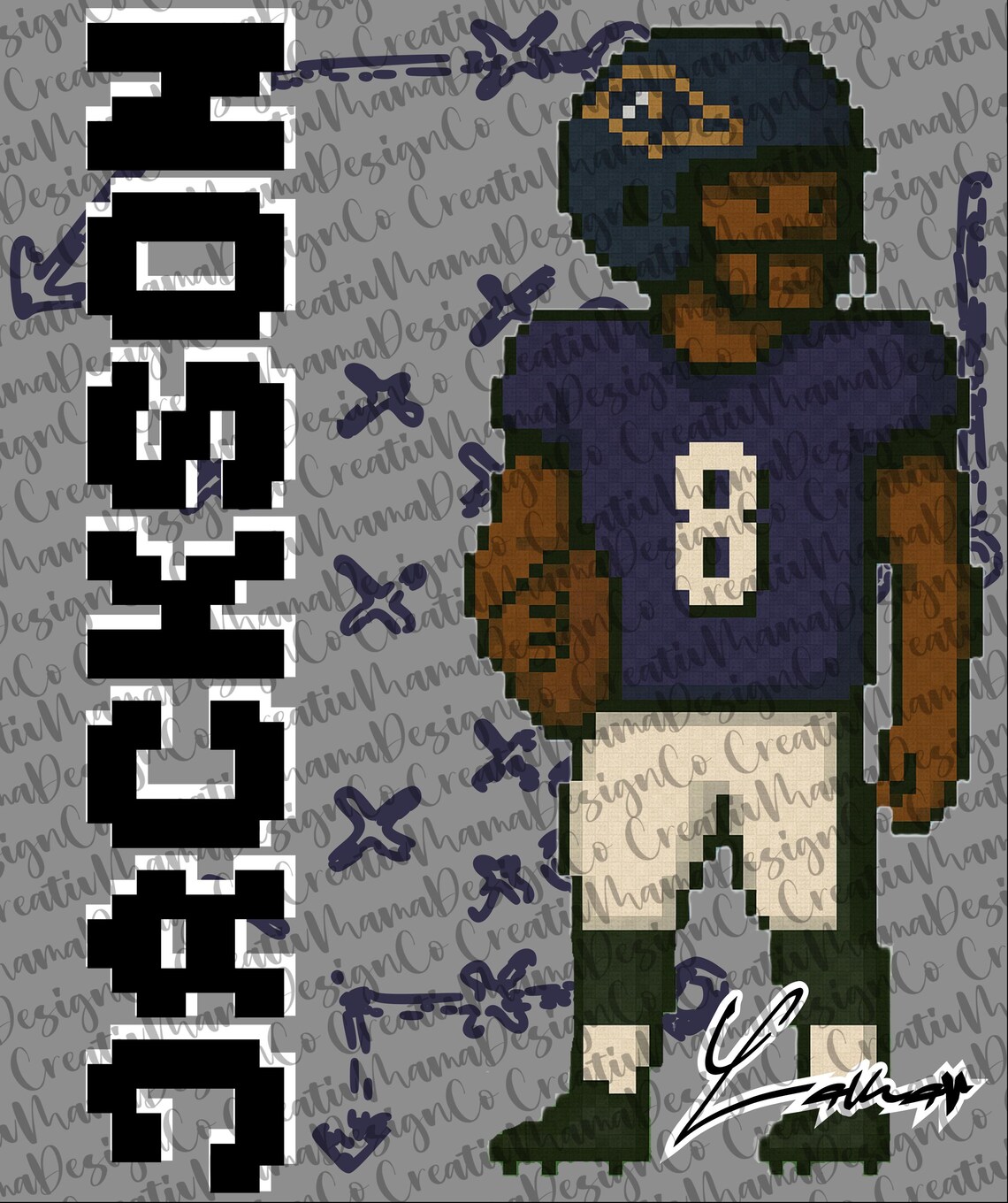 NFL 8-bit Digital Series - Jackson - Etsy