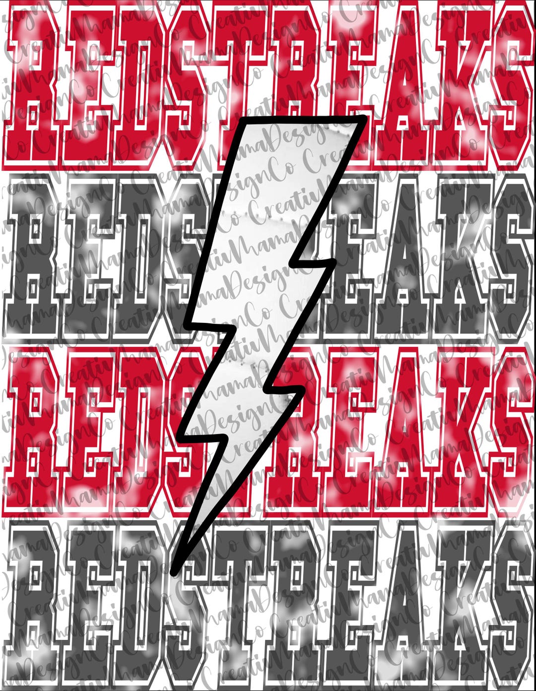 Redstreaks Volleyball PNG File (digital Download) - Etsy