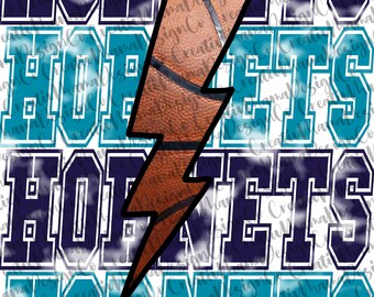 Hornets Basketball Retro Team Design, Team Apparel, Hornets Shirt File ...