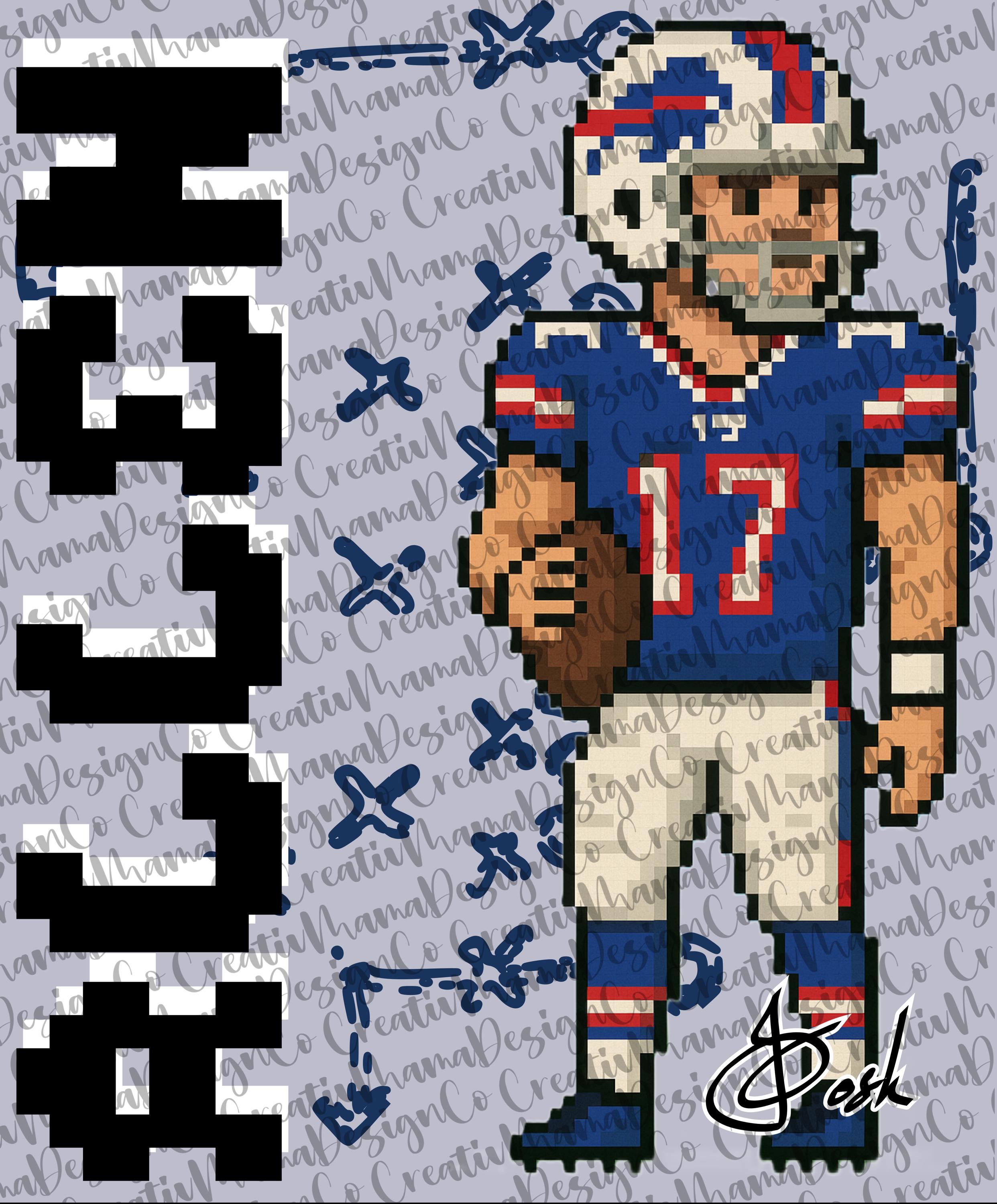 NFL 8-bit Digital Series - Allen - Etsy
