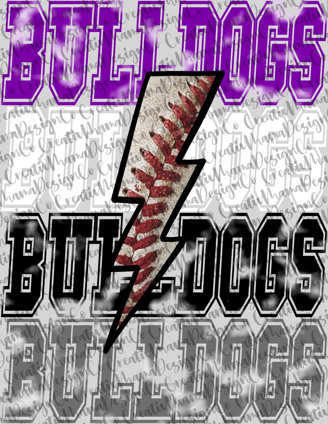 Bulldogs Baseball PNG Design - Etsy
