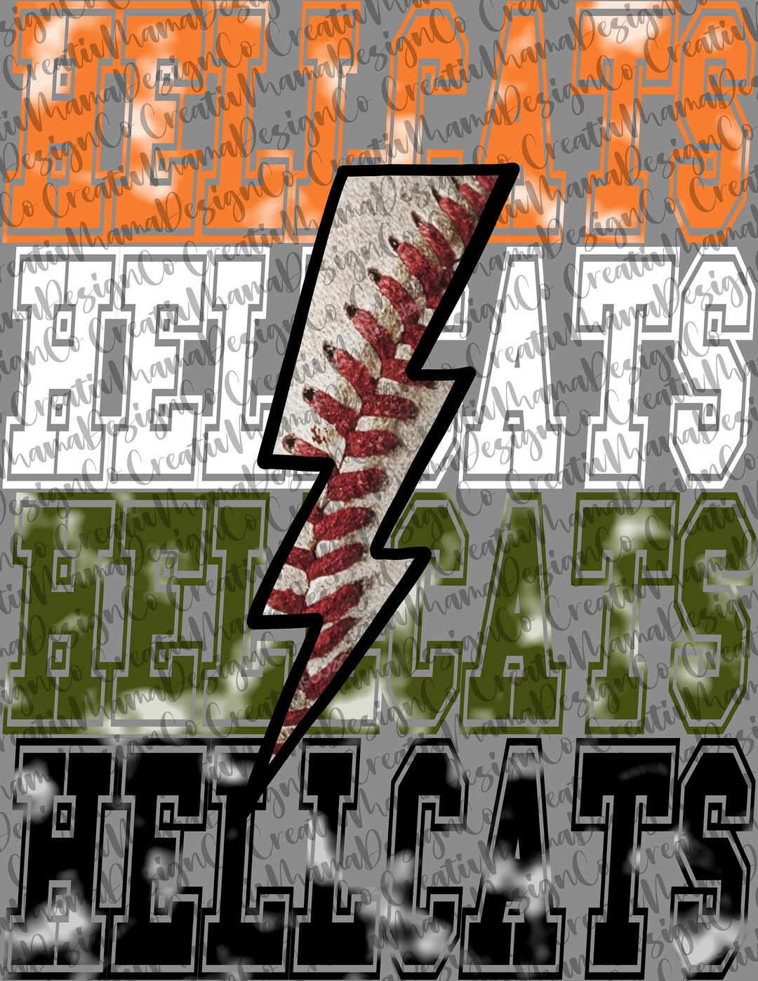 Hellcats Baseball PNG Design - Etsy