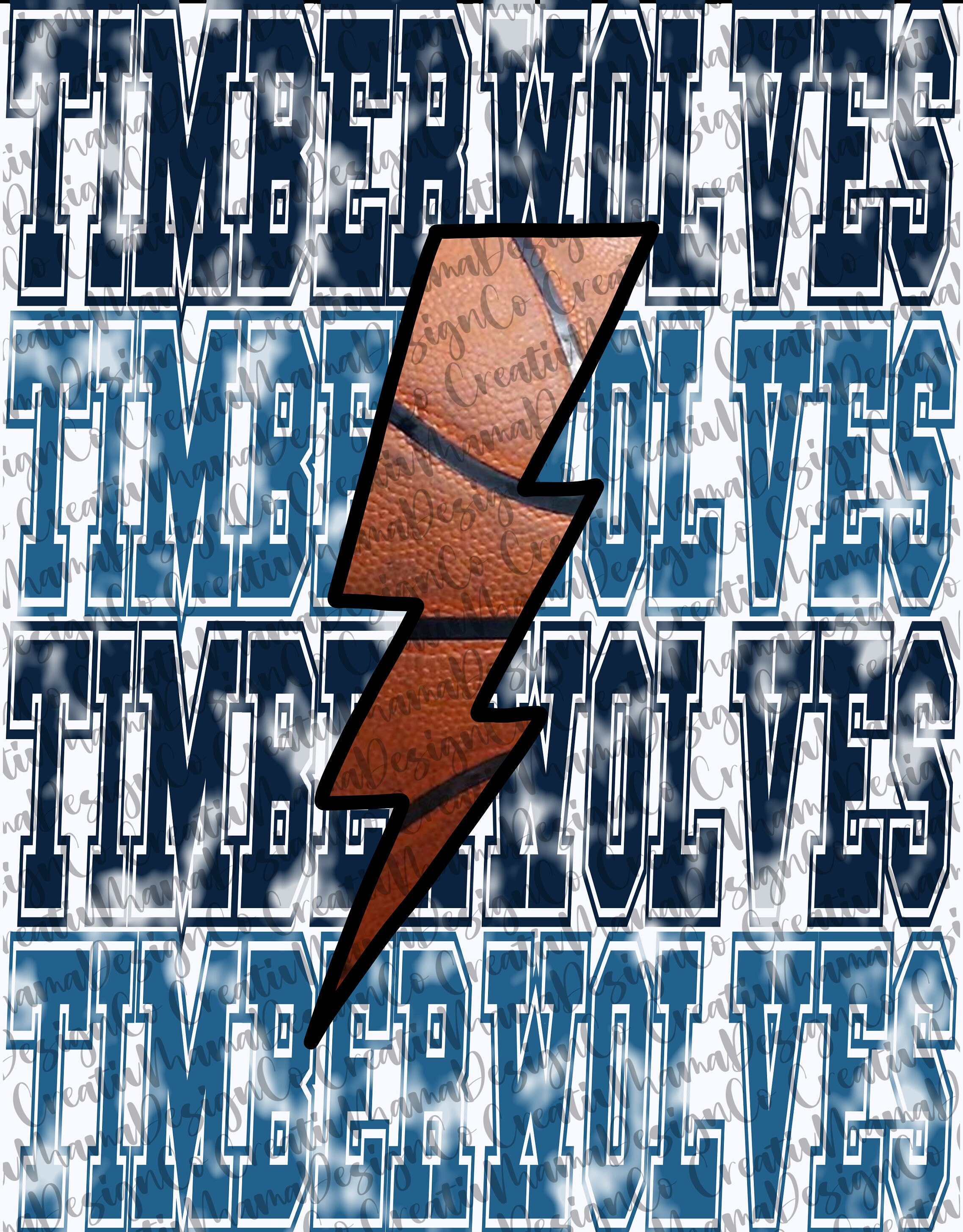 Timberwolves PNG Design - Etsy
